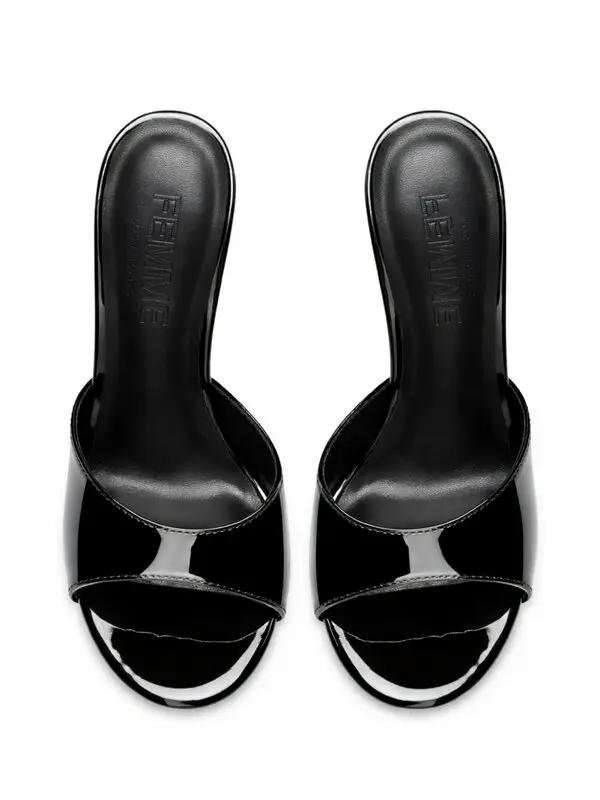 Femme La Paulo Slipper Stiletto Heel - Black