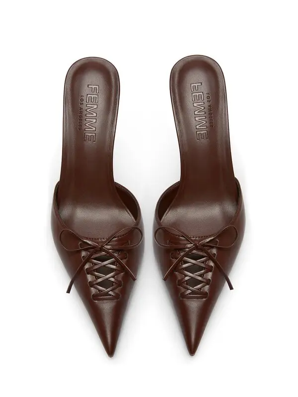 Femme La Louis Slipper With Kitten Heel