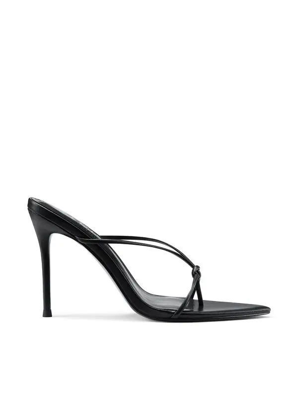 Femme La Akira Slipper With Stiletto Heel - Black