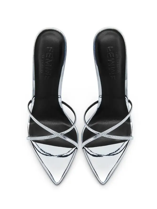 Femme La Donatella Mule Platinum - Silver