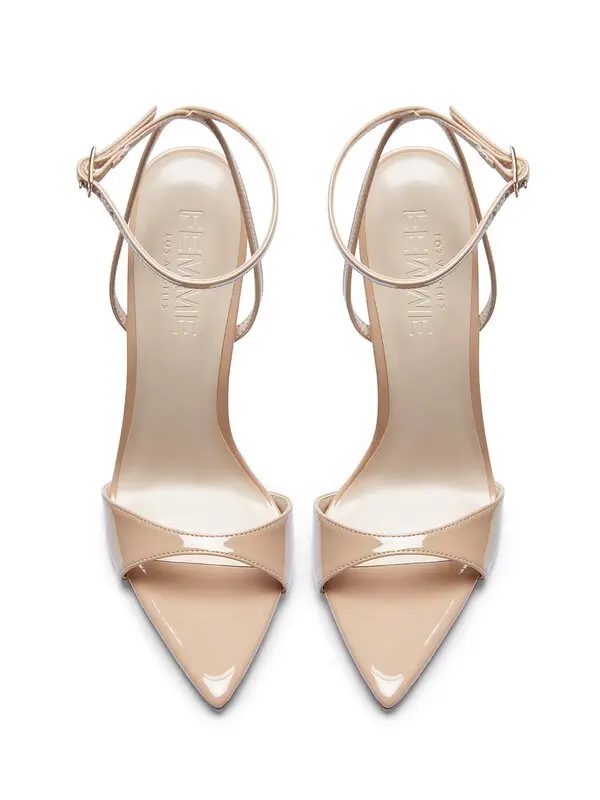 Femme La Gg Heel Patent - Nude