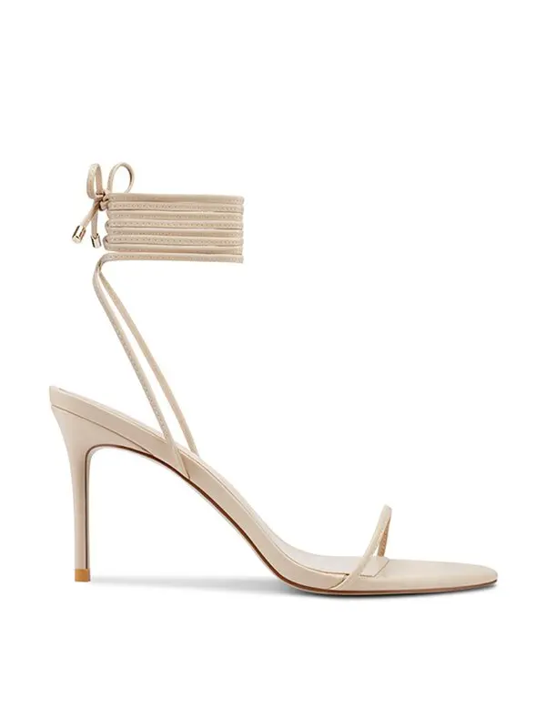 Femme La 3.0 Barely There Lace Up Heel - Nude