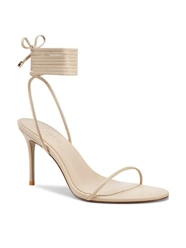 Femme La 3.0 Barely There Lace Up Heel - Nude