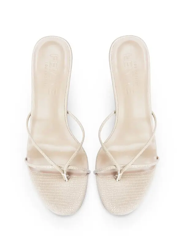 Femme La Sicilian Slipper Cream - White