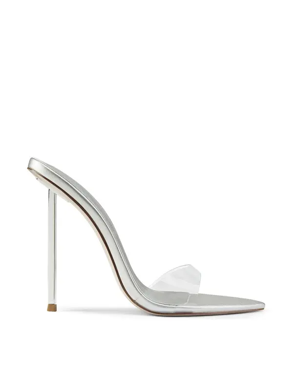 Femme La Whiskey Slipper Stiletto Heel - Silver