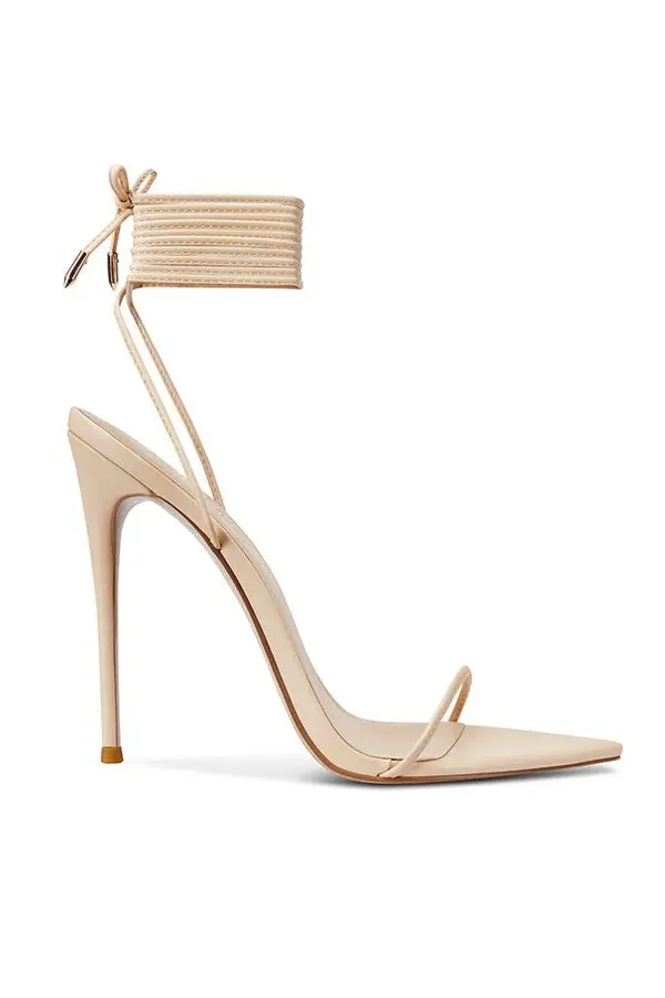Femme La Luce Minimale Latte Stiletto Sandals - Nude
