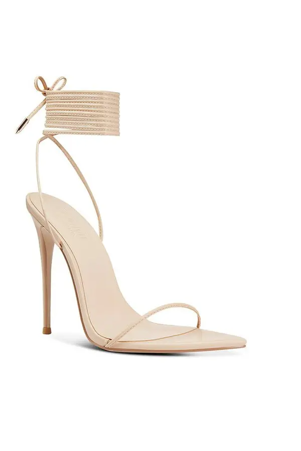 Femme La Luce Minimale Latte Stiletto Sandals - Nude