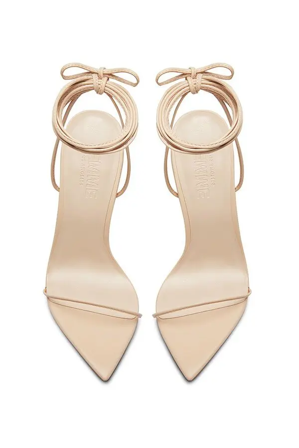 Femme La Luce Minimale Latte Stiletto Sandals - Nude