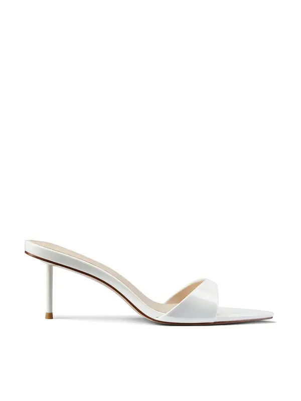 Femme La Marseille Slipper With Metal Heel - White