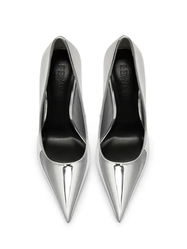 Femme La Pulse Pump Platinum Stiletto Heel - Silver