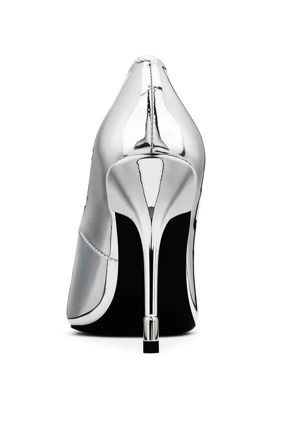 Femme La Pulse Pump Platinum Stiletto Heel - Silver