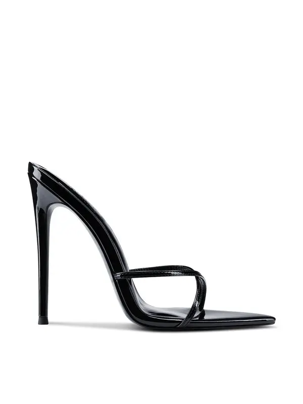 Femme La Donatella Mule Stiletto Heel - Black