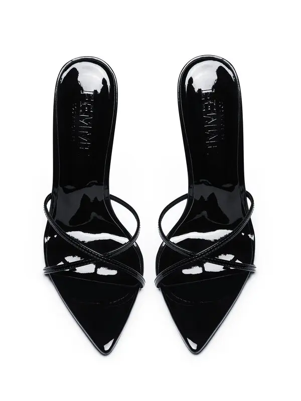 Femme La Donatella Mule Stiletto Heel - Black