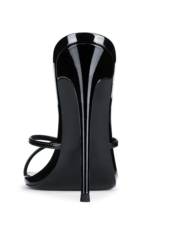 Femme La Donatella Mule Stiletto Heel - Black