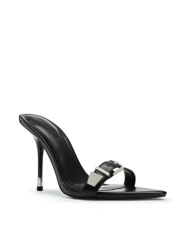 Femme La Carter Mule 100 With Statement Buckle Detail