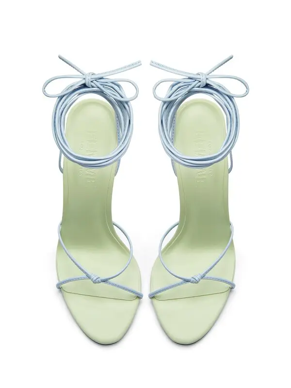 Femme La Athens Lace Up Stiletto Sandals - Blue