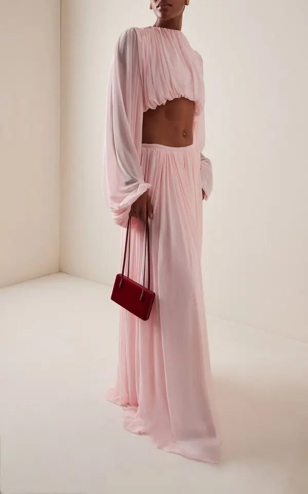 DEME Gathered Jersey Skirt Set
