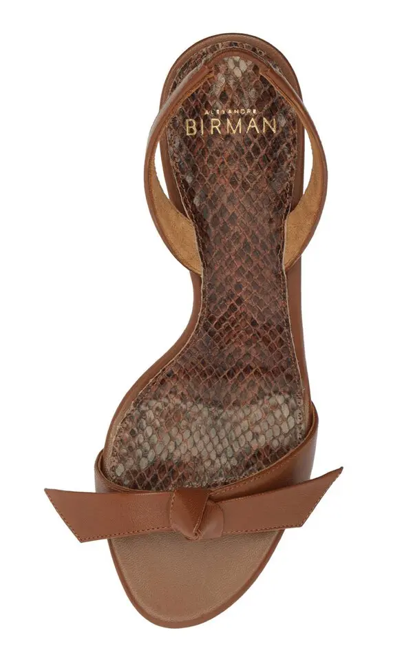 ALEXANDRE BIRMAN Clarita Leather Slingback Sandals