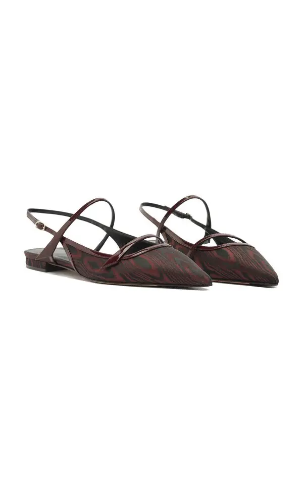 ALEXANDRE BIRMAN Tita Moire Flats - Red