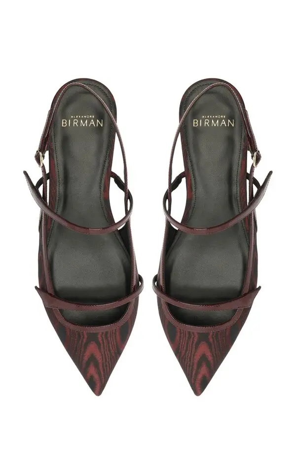 ALEXANDRE BIRMAN Tita Moire Flats - Red