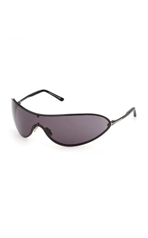TOM FORD Brady Mask-frame Metal Sunglasses - Black