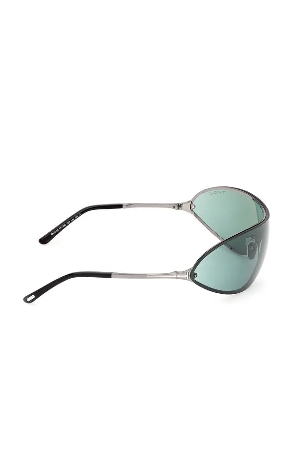 TOM FORD Brady Mask-frame Metal Sunglasses - Grey