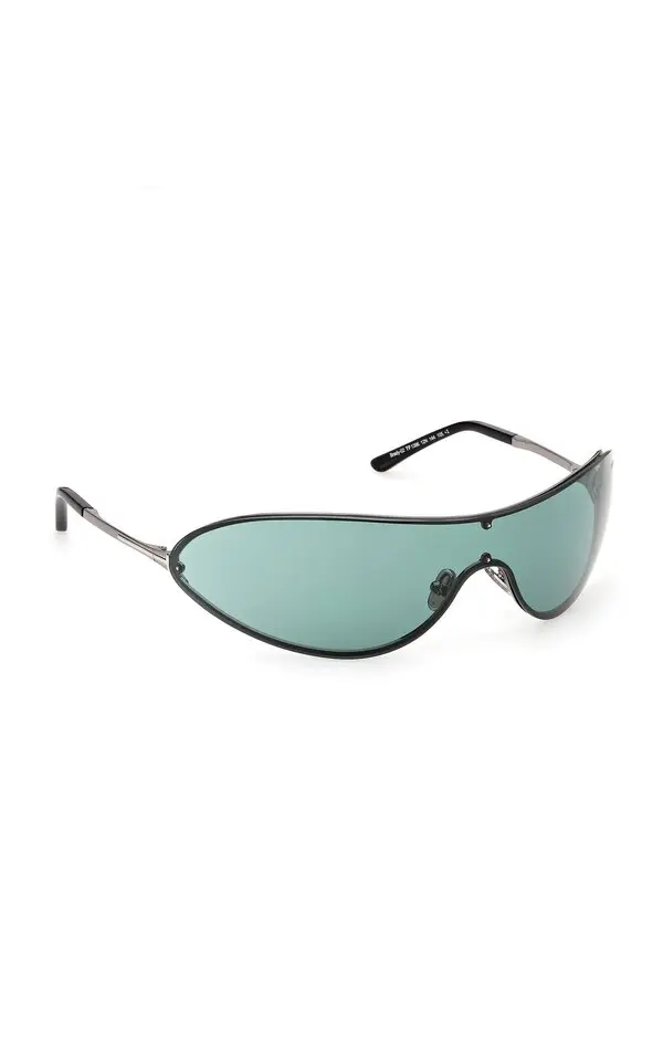 TOM FORD Brady Mask-frame Metal Sunglasses - Grey