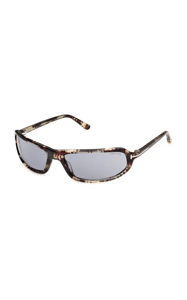 TOM FORD Addison Wrap-frame Acetate Sunglasses - Brown