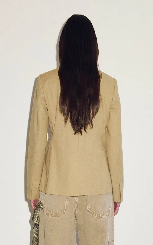 DARKPARK Brooke Cotton Blazer - Brown