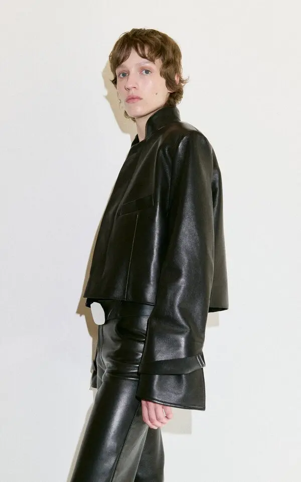 DARKPARK Maxime Cropped Leather Blazer