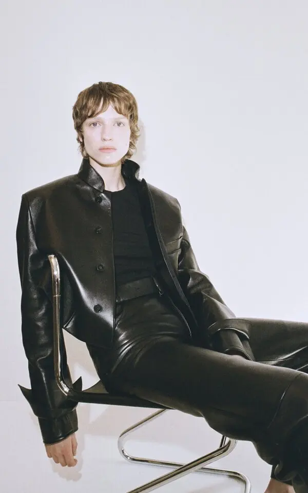 DARKPARK Ariana Low-rise Flared Leather Pants - Black
