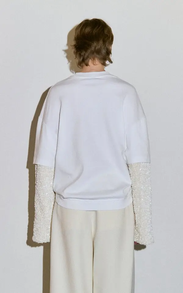 DARKPARK Troy Double-sleeve Cotton Paillettes T-shirt
