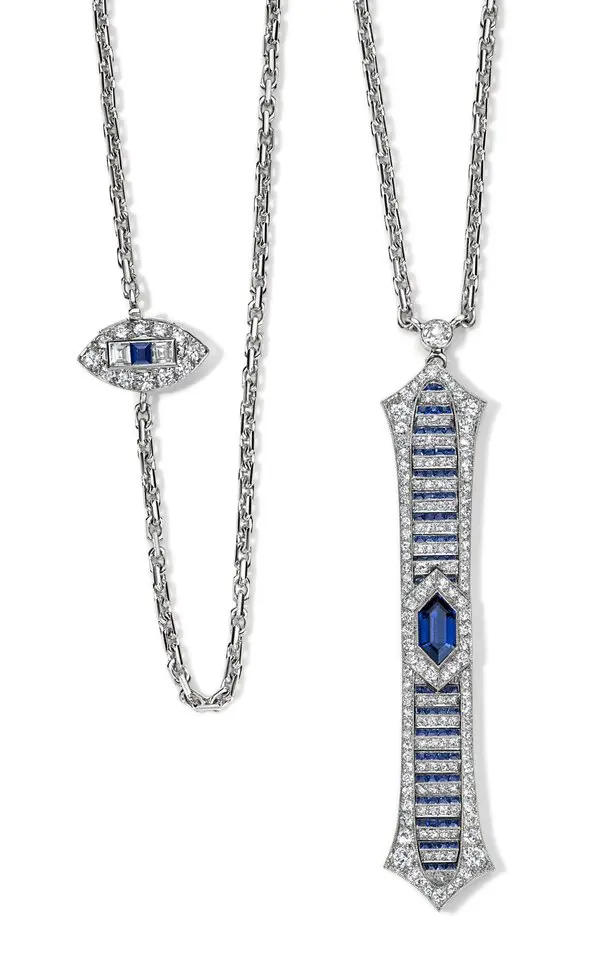 MINDI MOND NEW YORK Sautoir Sapphire And Diamond Necklace