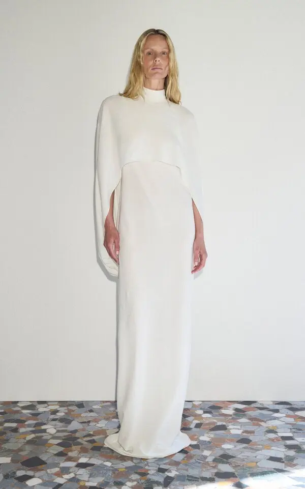 DARKPARK Karine Cotton Jersey Maxi Cape Dress