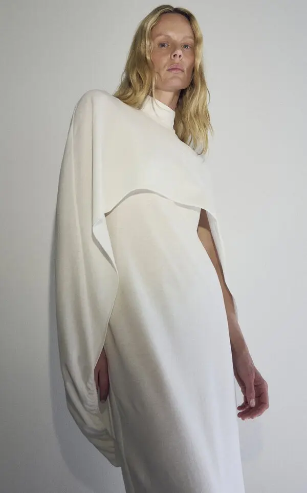 DARKPARK Karine Cotton Jersey Maxi Cape Dress