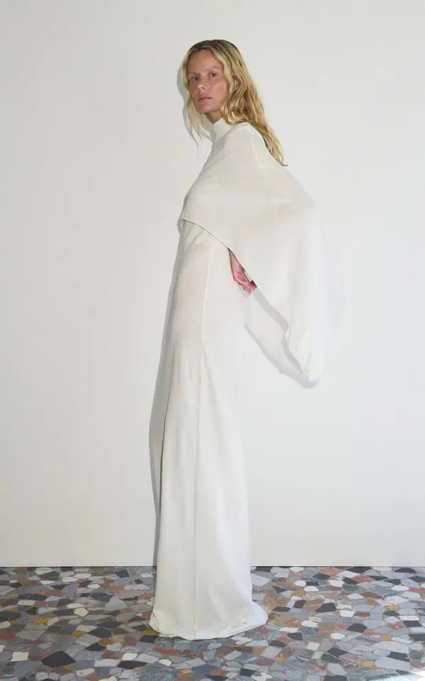 DARKPARK Karine Cotton Jersey Maxi Cape Dress