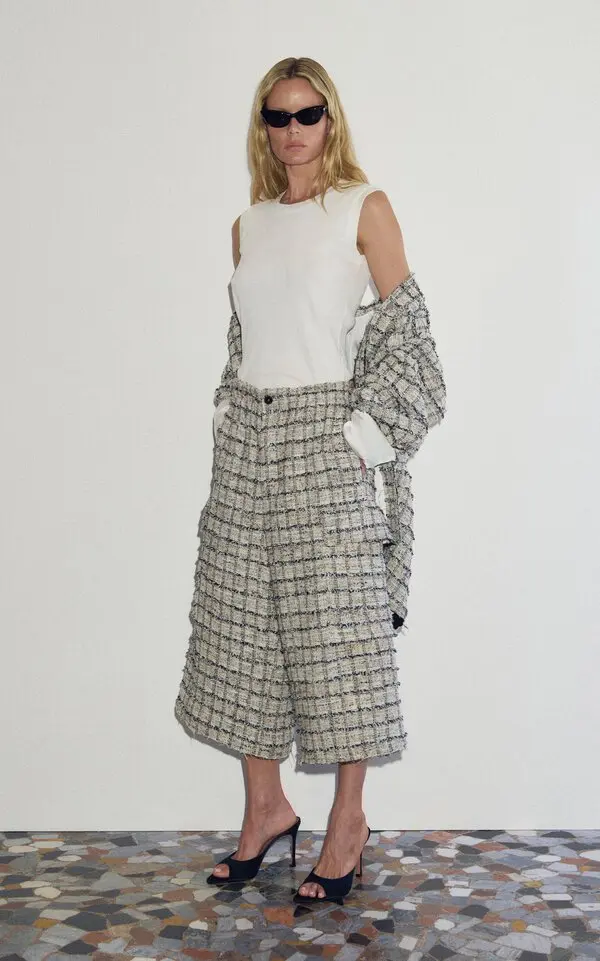 DARKPARK Naty Cotton-blend Tweed Culotte Pants