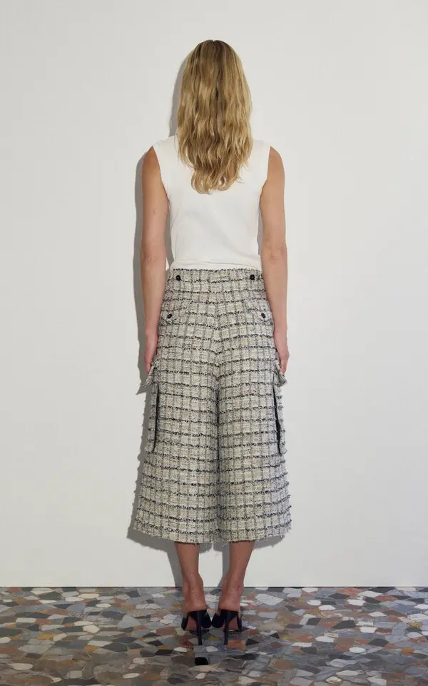 DARKPARK Naty Cotton-blend Tweed Culotte Pants