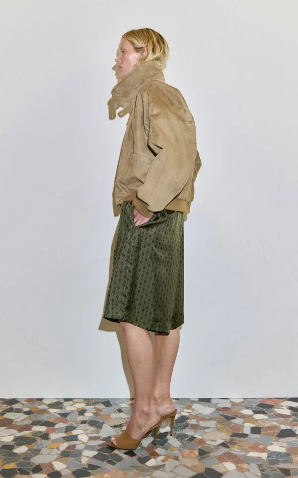 DARKPARK Brad Printed Silk Jogger Shorts