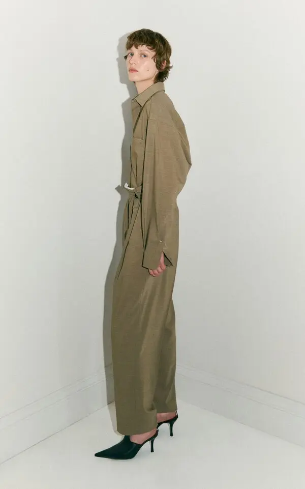 DARKPARK Devon Belted Wool Drop Pants