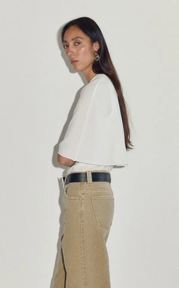 DARKPARK Karine Cotton Jersey Cape Top