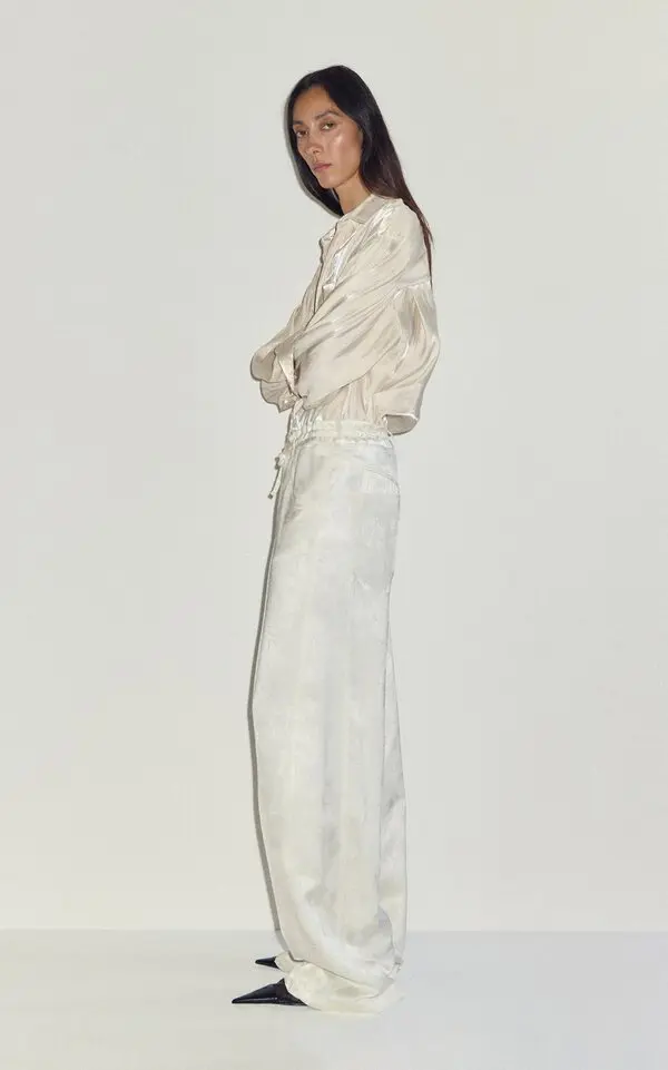 DARKPARK Iris Jacquard Paper-bag Pants