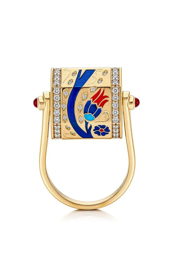 ITÄ 14k Gold "yarí" İznik Whirl Ring - Multi