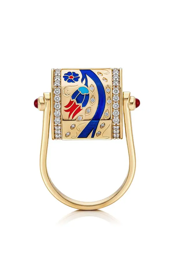 ITÄ 14k Gold "yarí" İznik Whirl Ring