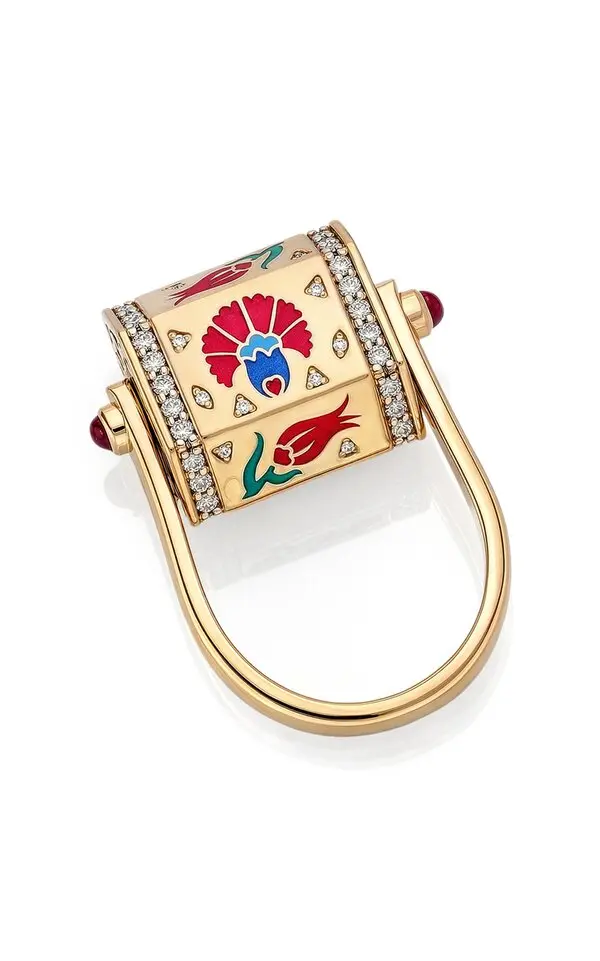 ITÄ 14k Gold "yarí" İznik Whirl Ring