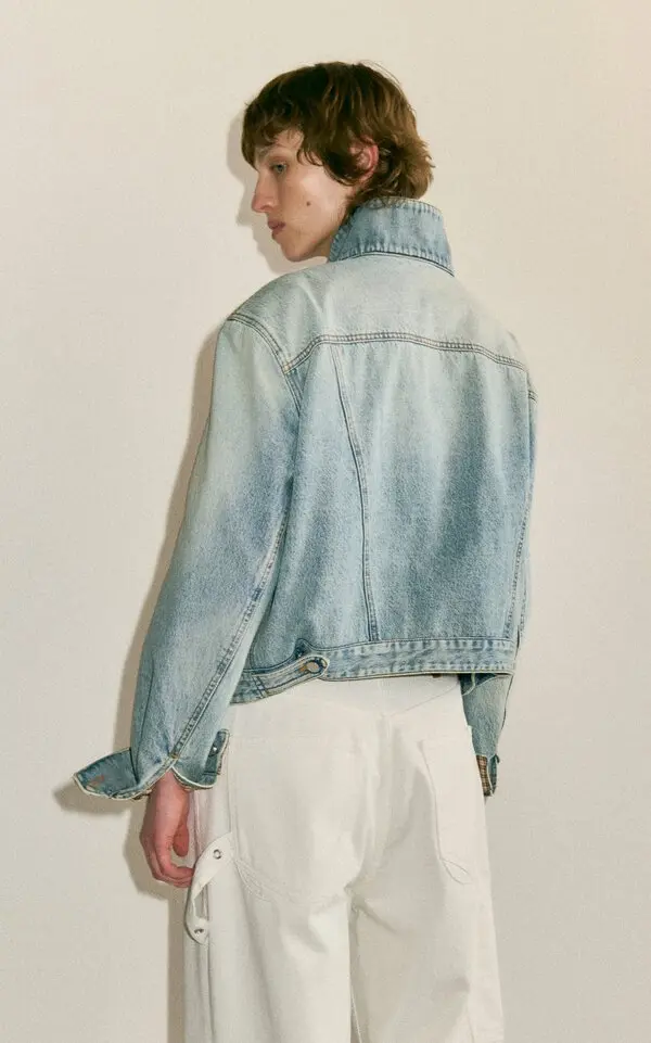 DARKPARK Ana Checked Collar Denim Jacket