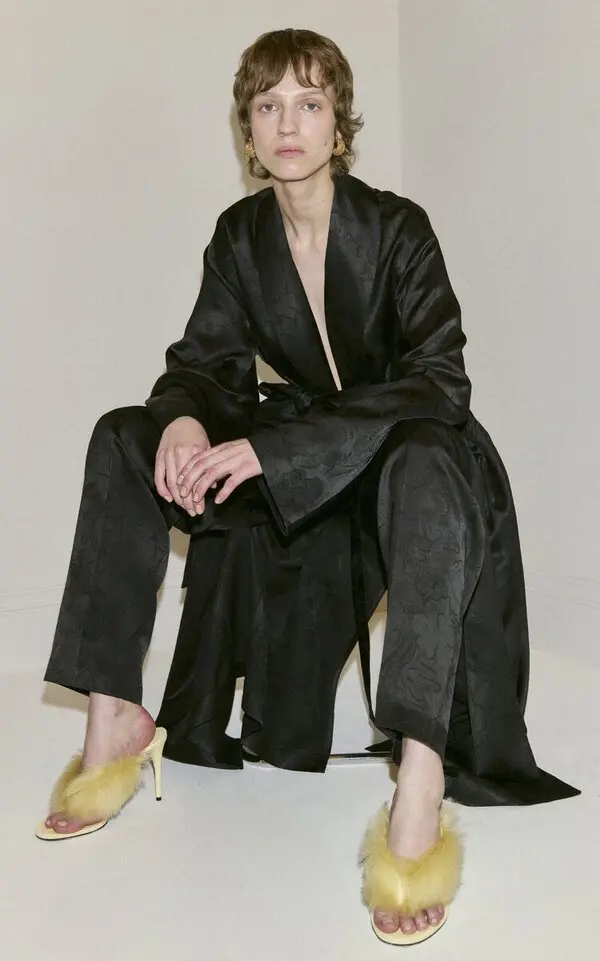 DARKPARK Devon Belted Jacquard Drop Pants - Black