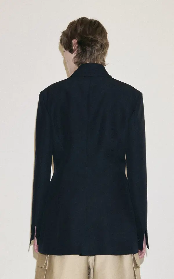 DARKPARK Leila Wool High Neck Blazer