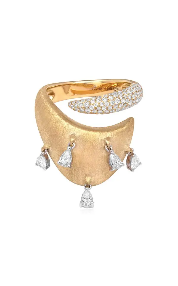 RAINBOW K 14k Yellow Dune Papille Ring