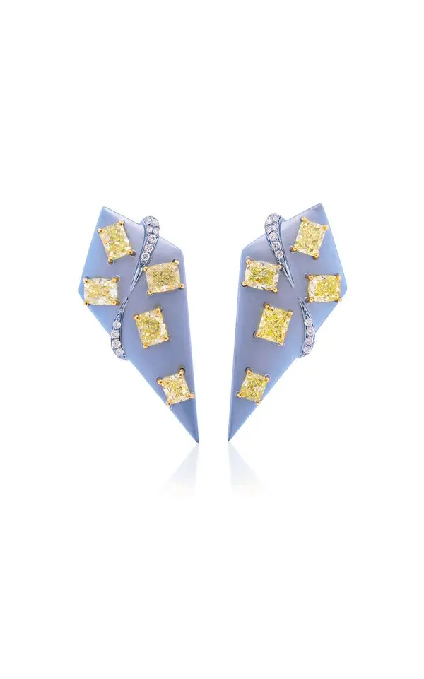AUSTY LEE 18k Yellow Gold And Yellow Diamond Earrings